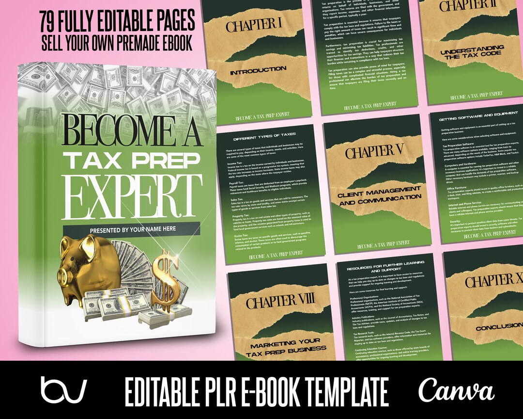 Become A Tax Prep Expert PLR E-book, Ebook With Resale Rights, PLR E ...