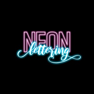 DIY Neon Letters, Neon Letters for Photo Editing, Do It Yourself Neon ...