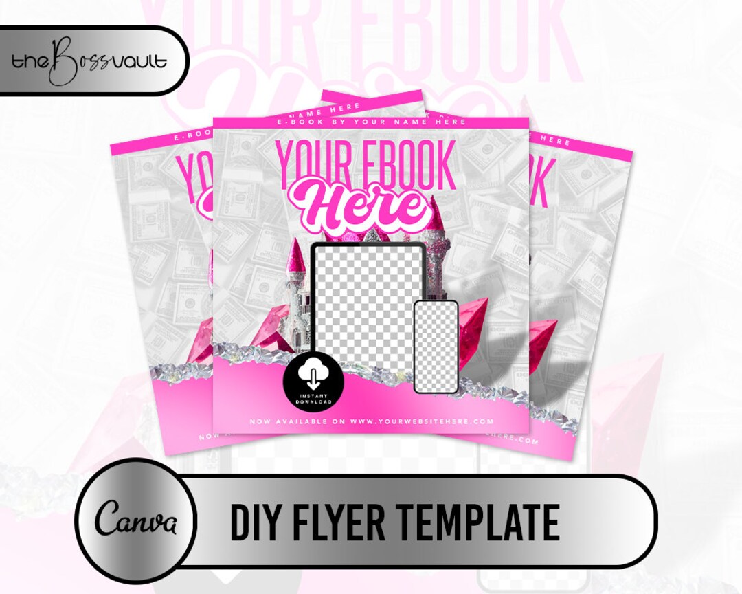DIY Ebook Flyer Template, Canva Ebook Flyer Design, Matching Template ...