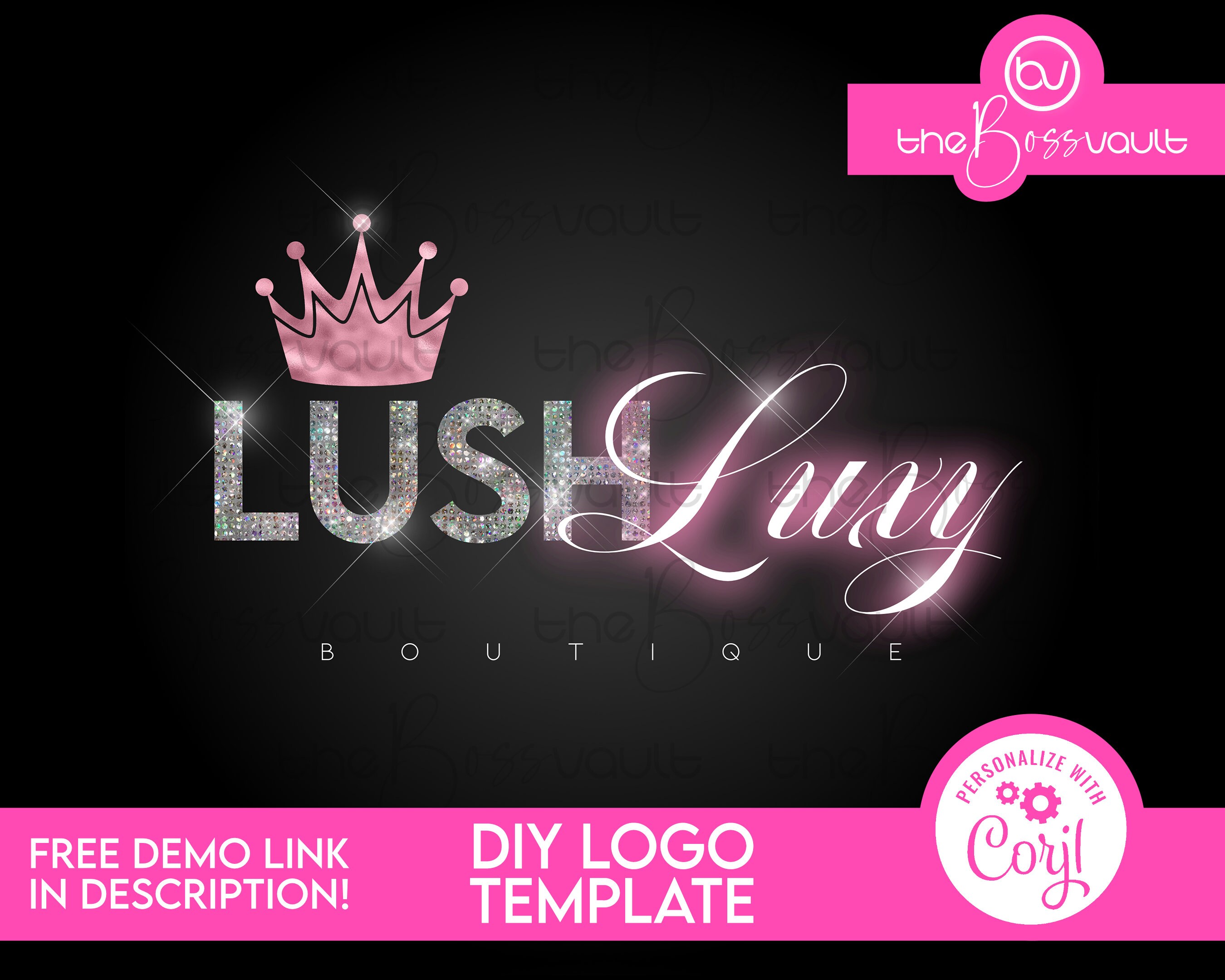 DIY Logo Design Boutique Logo Design Fashion Logo Feminine | Etsy