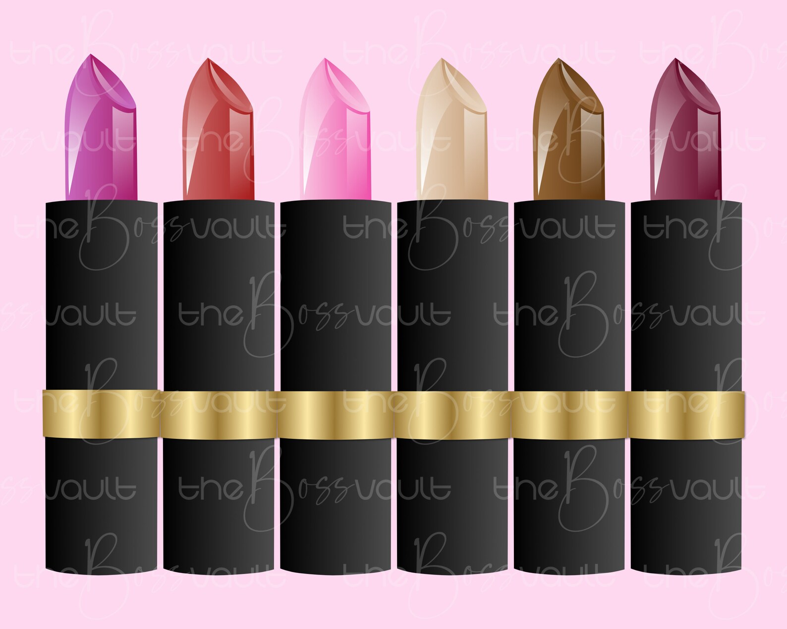 Lipstick Clip Art Set Lipstick PNG Bundle Makeup Clipart - Etsy