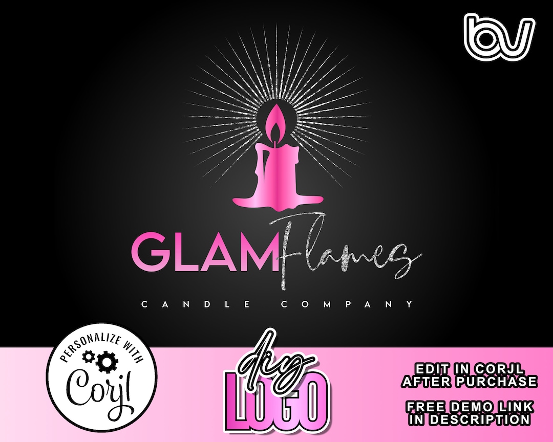 DIY Candle Logo, Candle Business Logo Template, Wax Melt Logo Template ...