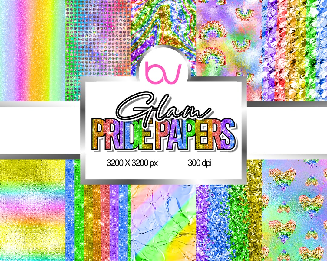 Glam Pride Digital Papers, Pride Digital Papers, Pride Backgrounds ...