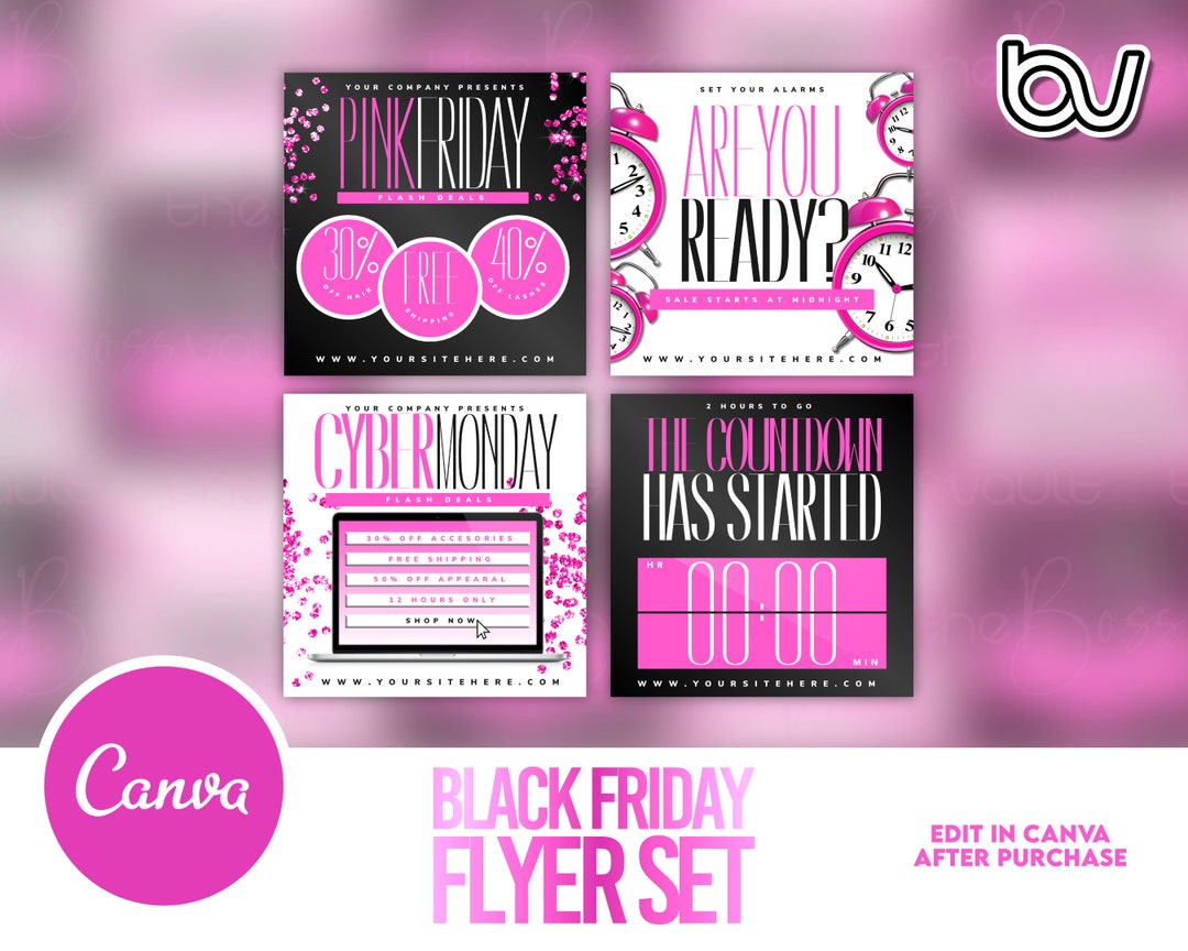 DIY Black Friday and Cyber Monday Flyer Bundle, Black Friday Flyer ...
