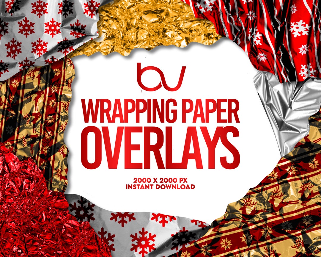 Glam Wrapping Paper Overlays, Christmas Clipart, Holiday Clip Art ...