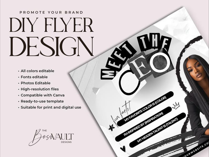 Meet the CEO Flyer: Fun Facts Canva Template (digital Download) - Etsy