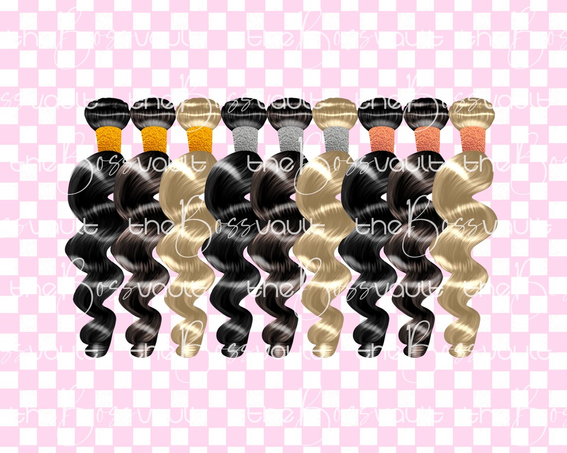 Hair Bundle Clipart PNG, Clip Art Hair Extension Design Resource, Body ...