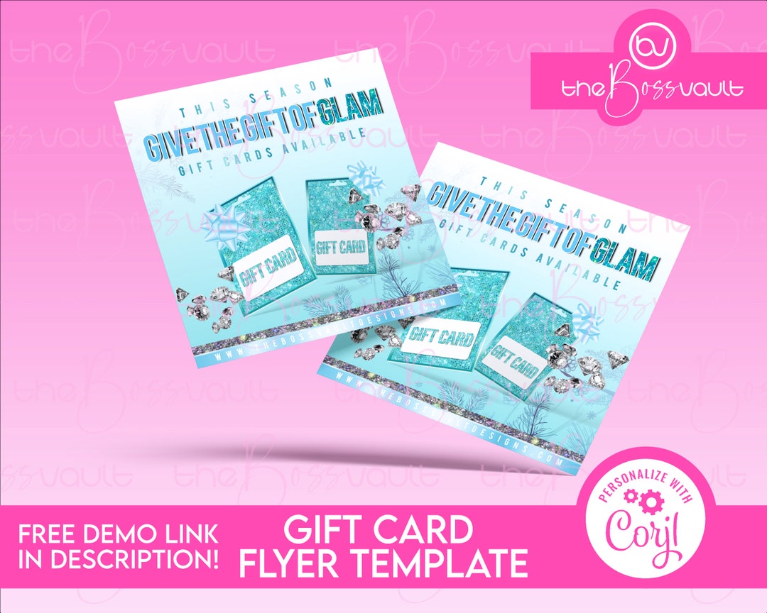 DIY Gift Cards Available Flyer Template, Social Media Post Template ...
