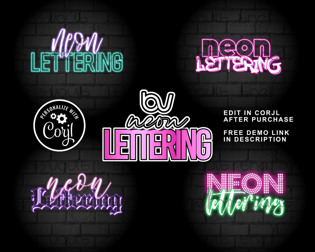 DIY Neon Letters, Neon Letters for Photo Editing, Do It Yourself Neon ...