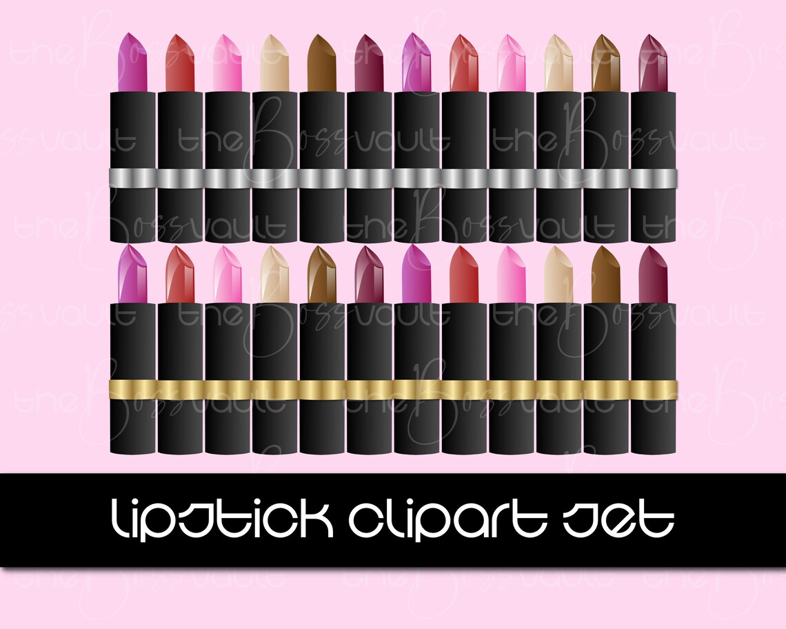 Lipstick Clip Art Set Lipstick PNG Bundle Makeup Clipart - Etsy