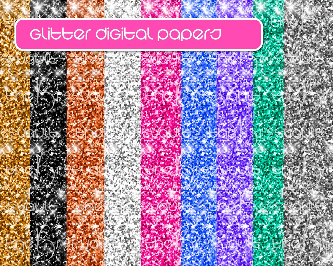 Glitter Digital Paper, Instant Download Glitter Sparkle Digital Texture ...