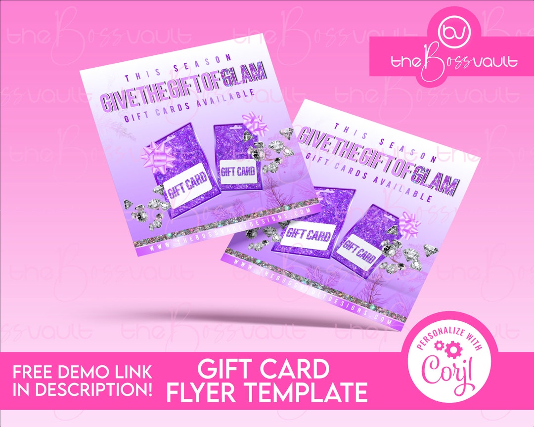 DIY Holiday Gift Card Flyer Template, Gift Cards Available Flyer Design ...