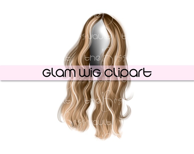 HAIR CLIPART Bundle Graphics Digital PNG Clip Art Hair Bundle Blonde ...