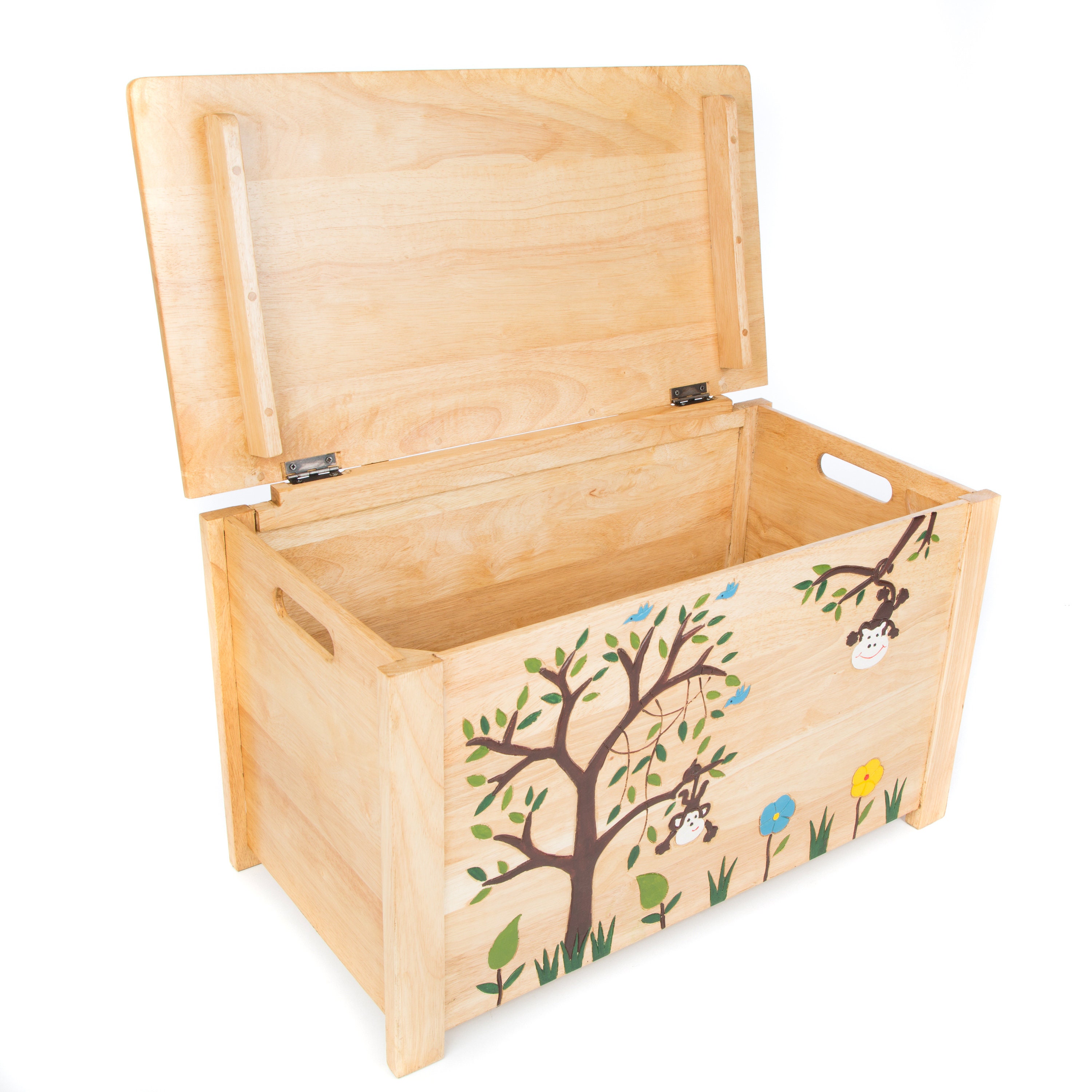 Monkey Toy Box Handmade Solid Rubberwood Wood Wooden Toy | Etsy