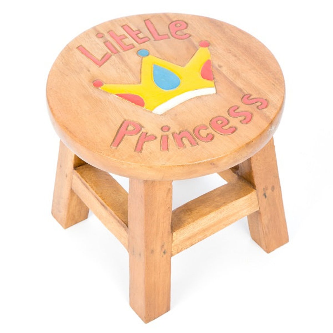 Child's Kids Children Rustic Wooden Little Princess Stool - Etsy UK