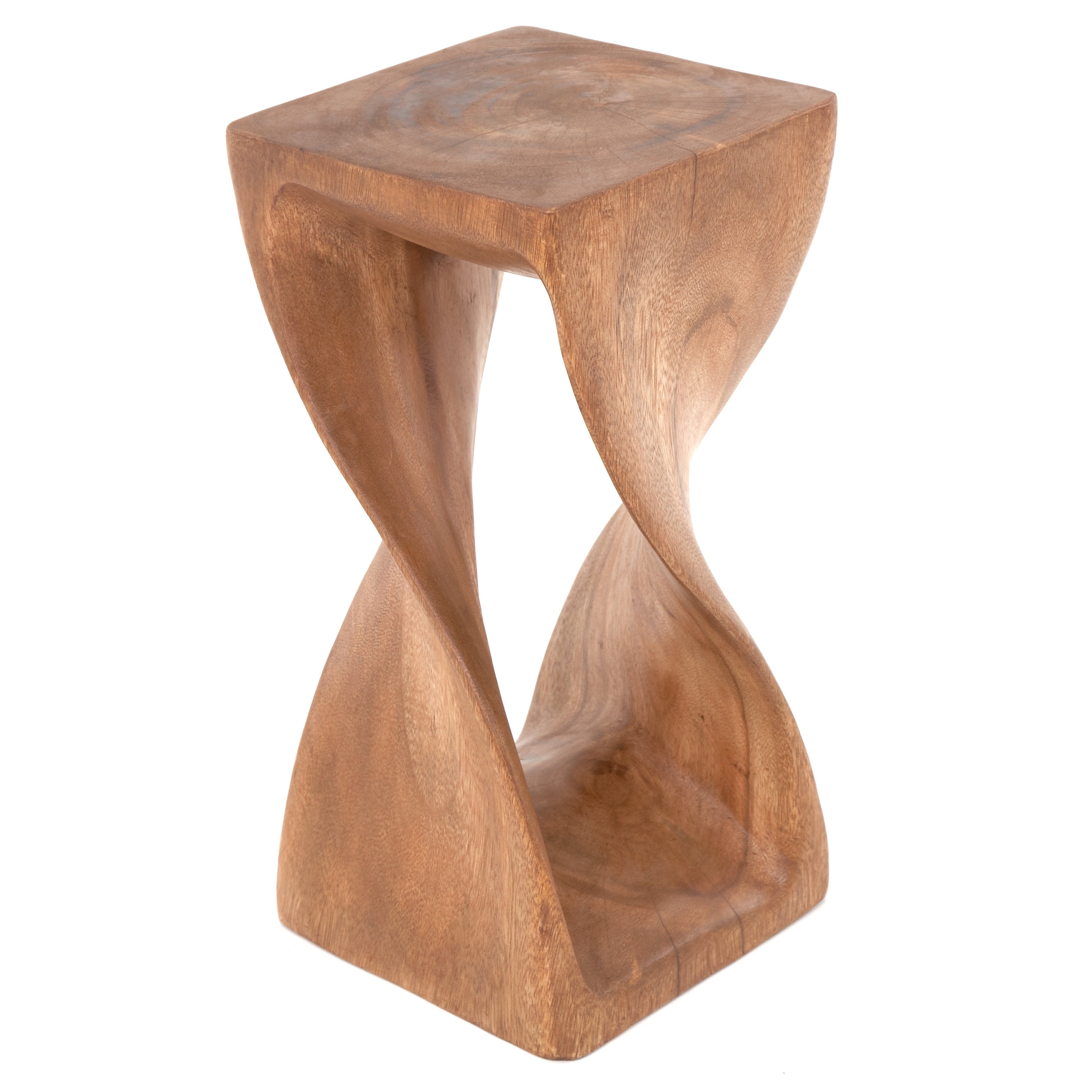 Twisted Wooden Infinity Stool Fair Trade Plant Stand Side - Etsy UK