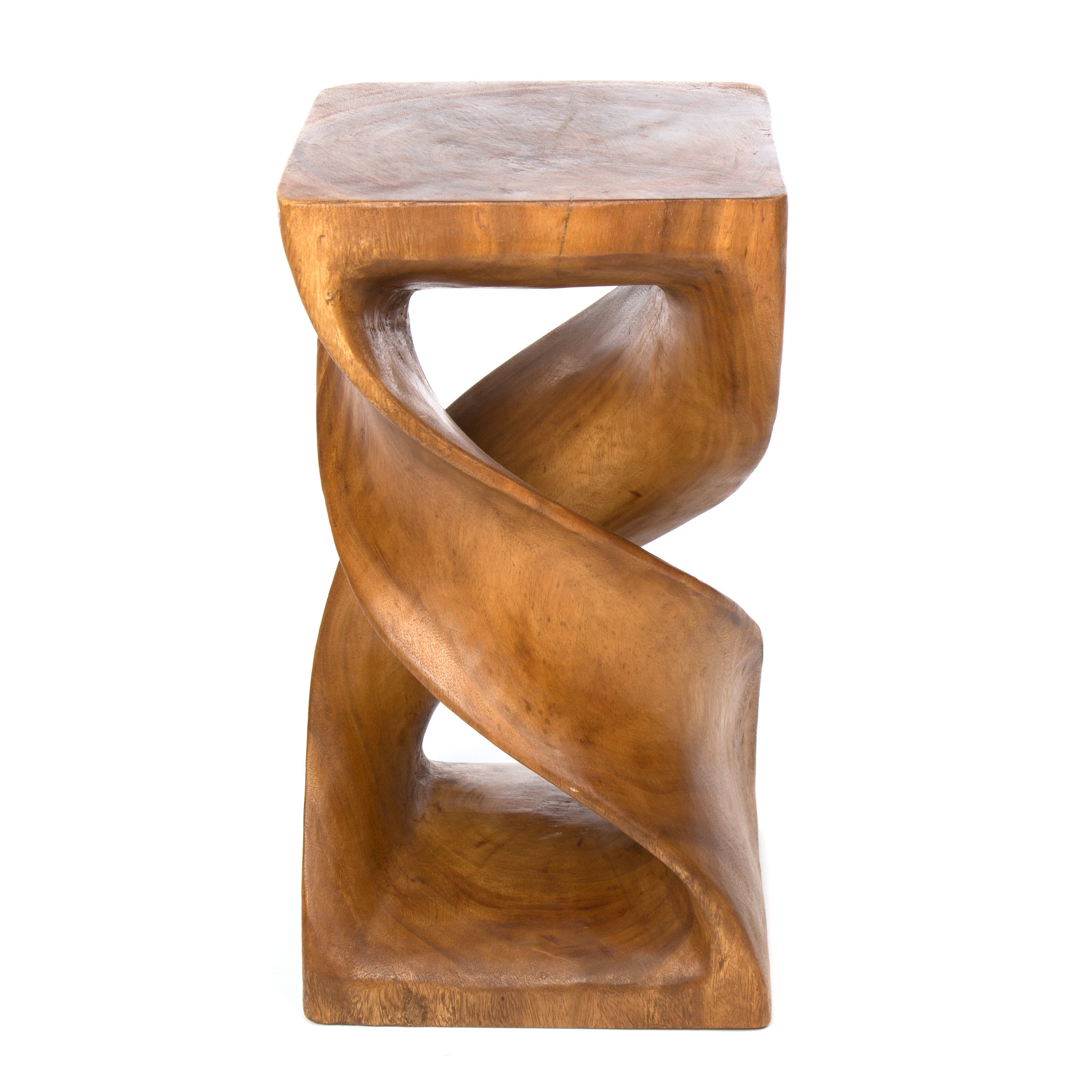 Fair Trade Double Twisted Wooden Infinity Stool Plant Stand - Etsy UK