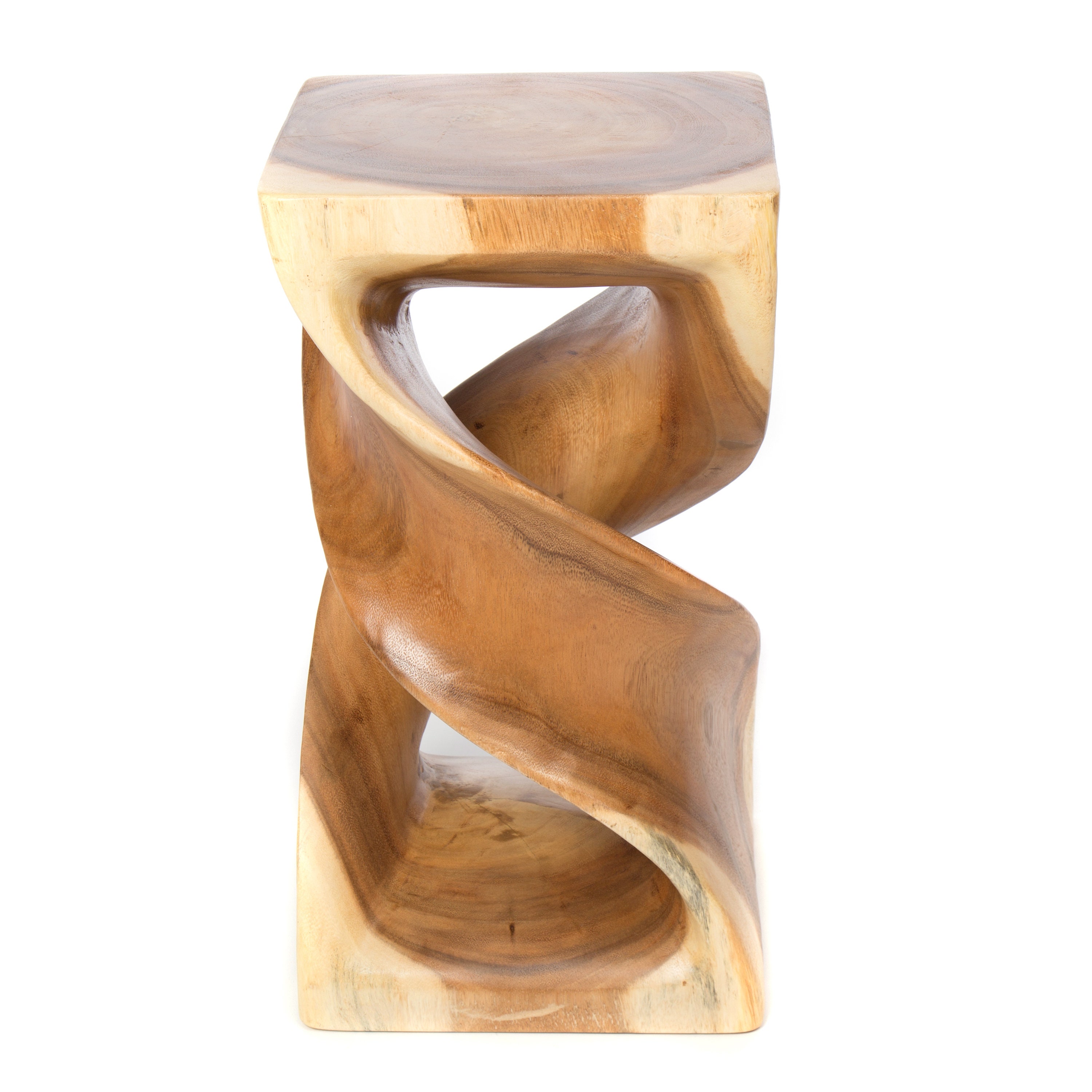 Fair Trade Double Twisted Wooden Infinity Stool Plant Stand - Etsy UK