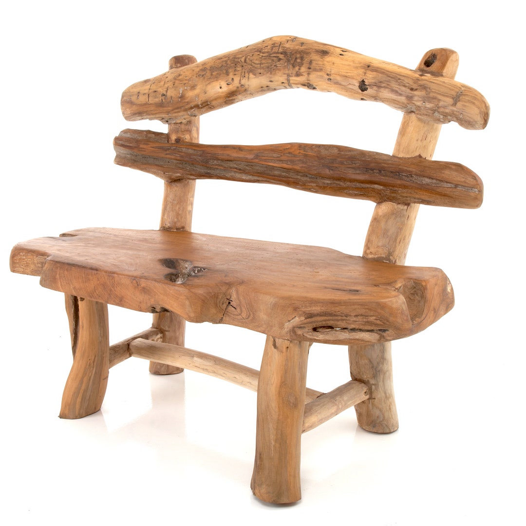 Rustic Teak Fence Bench Solid Wood Reclaimed Indoor Outdoor - Etsy