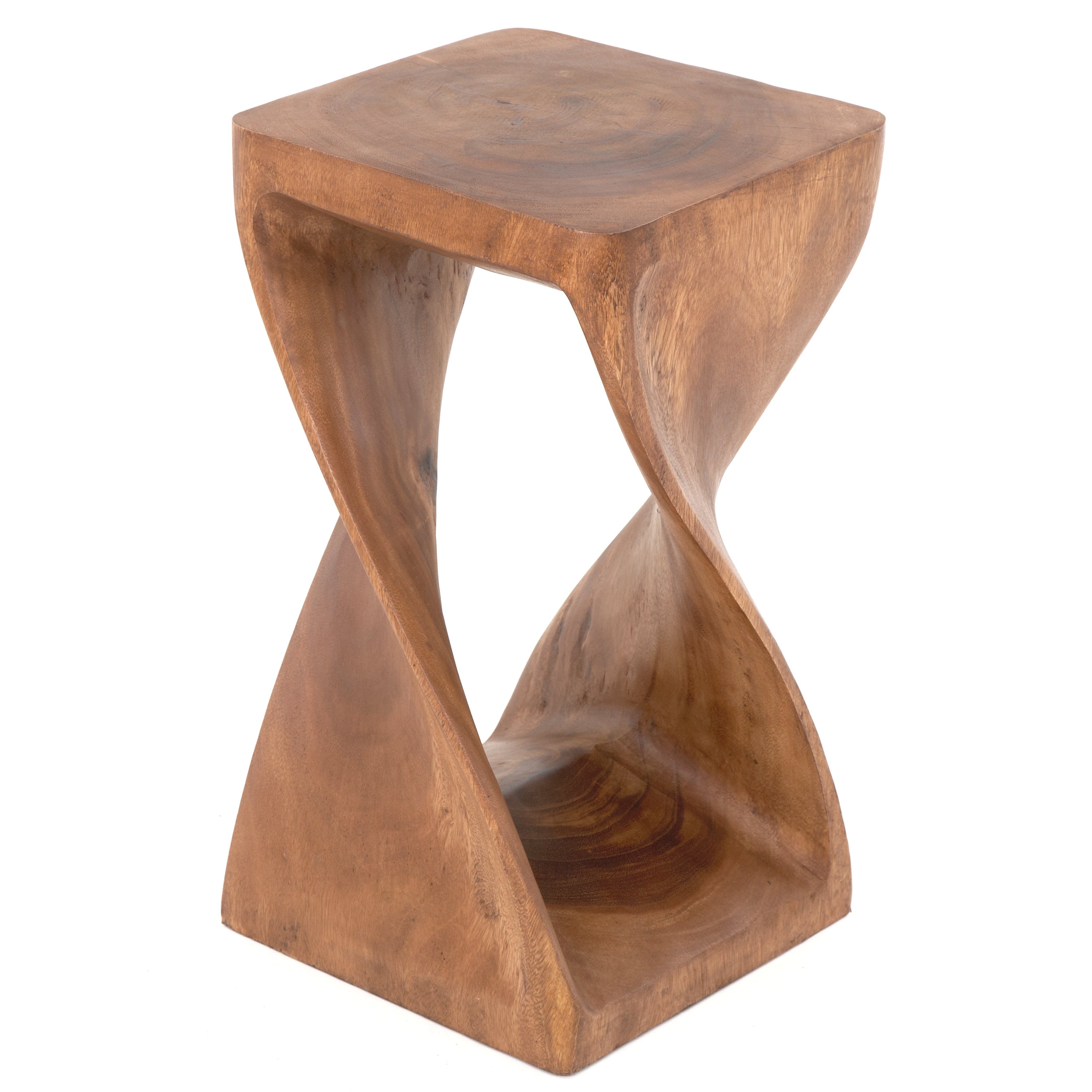 Twisted Wooden Infinity Stool Fair Trade Plant Stand Side - Etsy UK