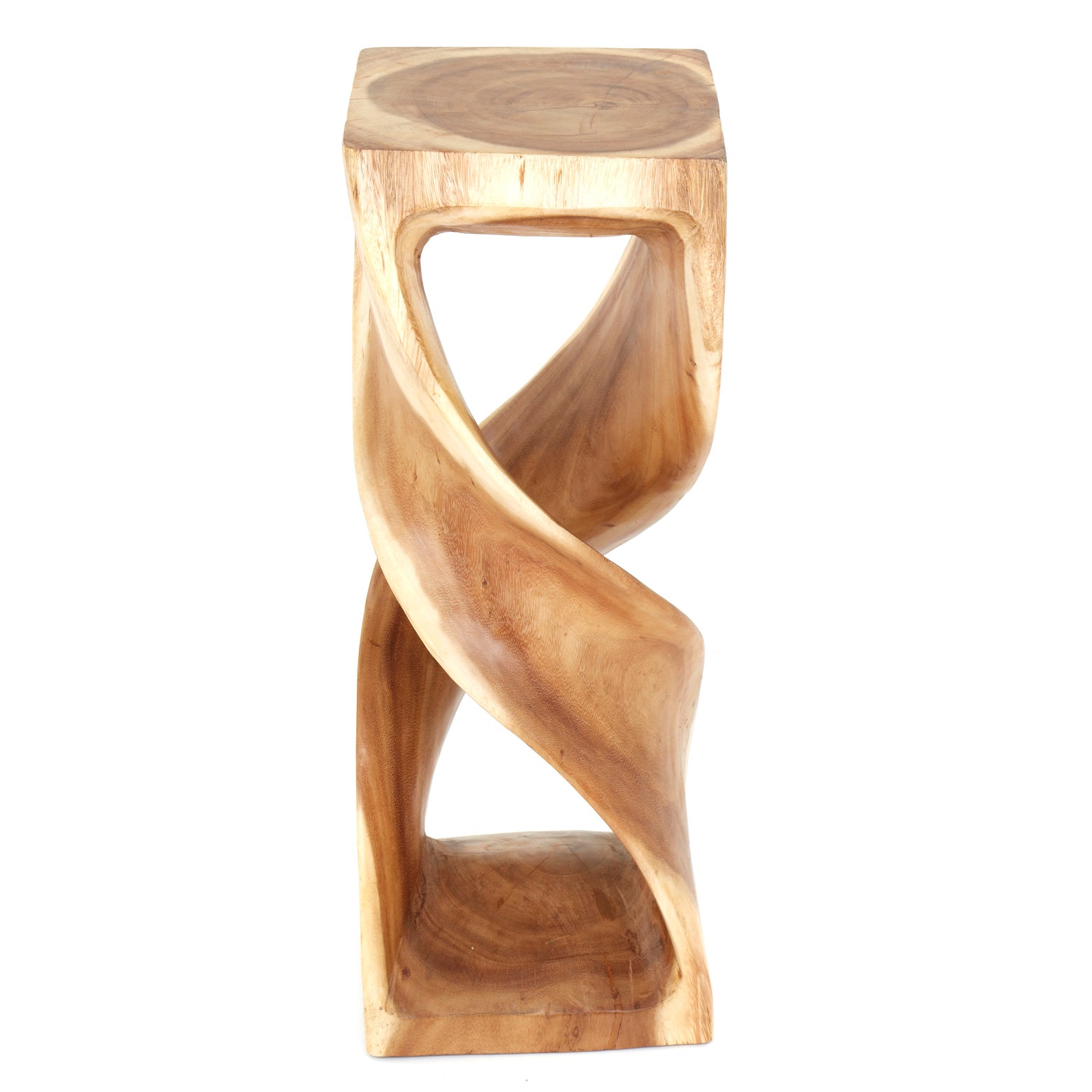 Fair Trade Double Twisted Wooden Infinity Stool Plant Stand - Etsy UK