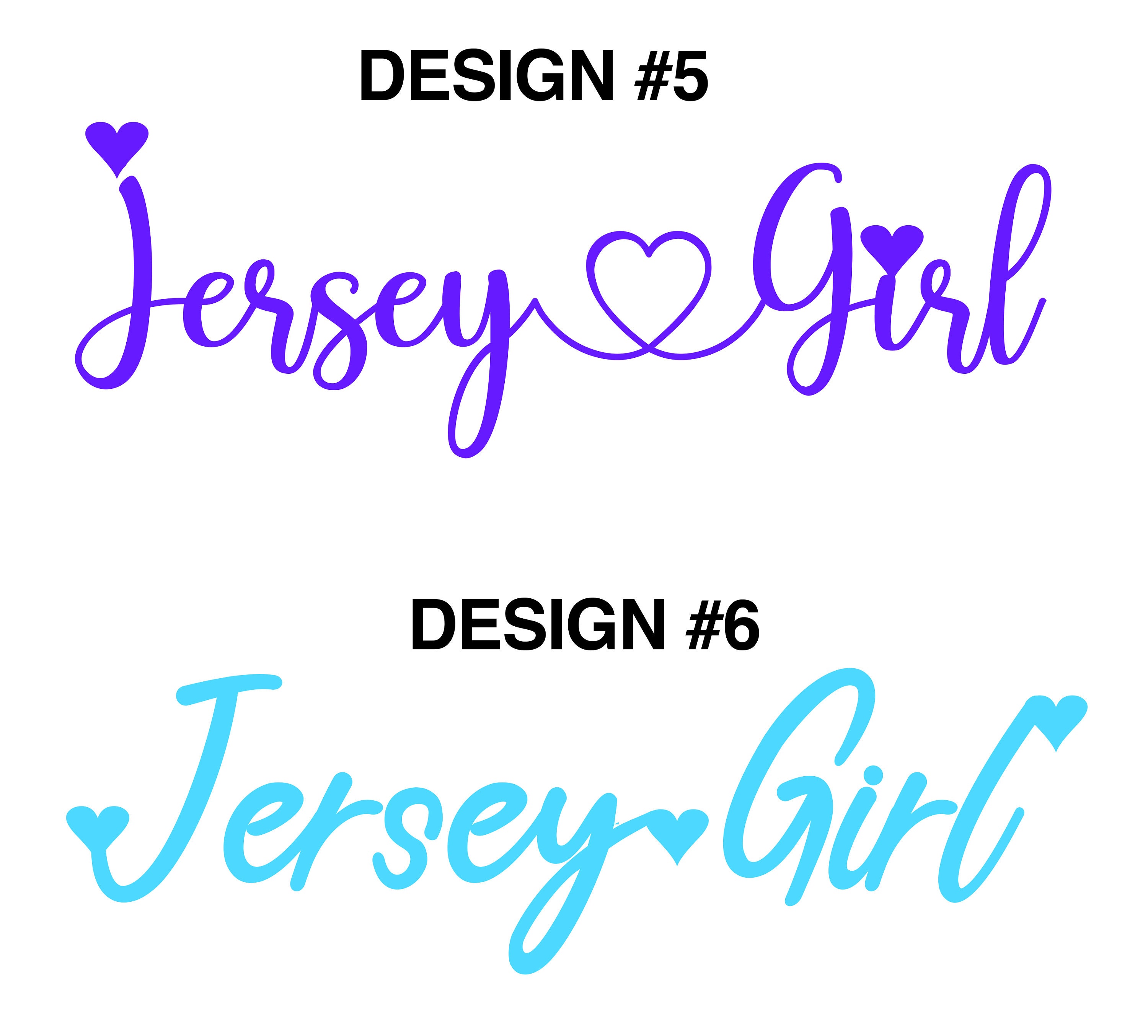 Personalized Jersey Girl Vinyl Decal • 6 Designs • Custom Vinyl Sticker ...
