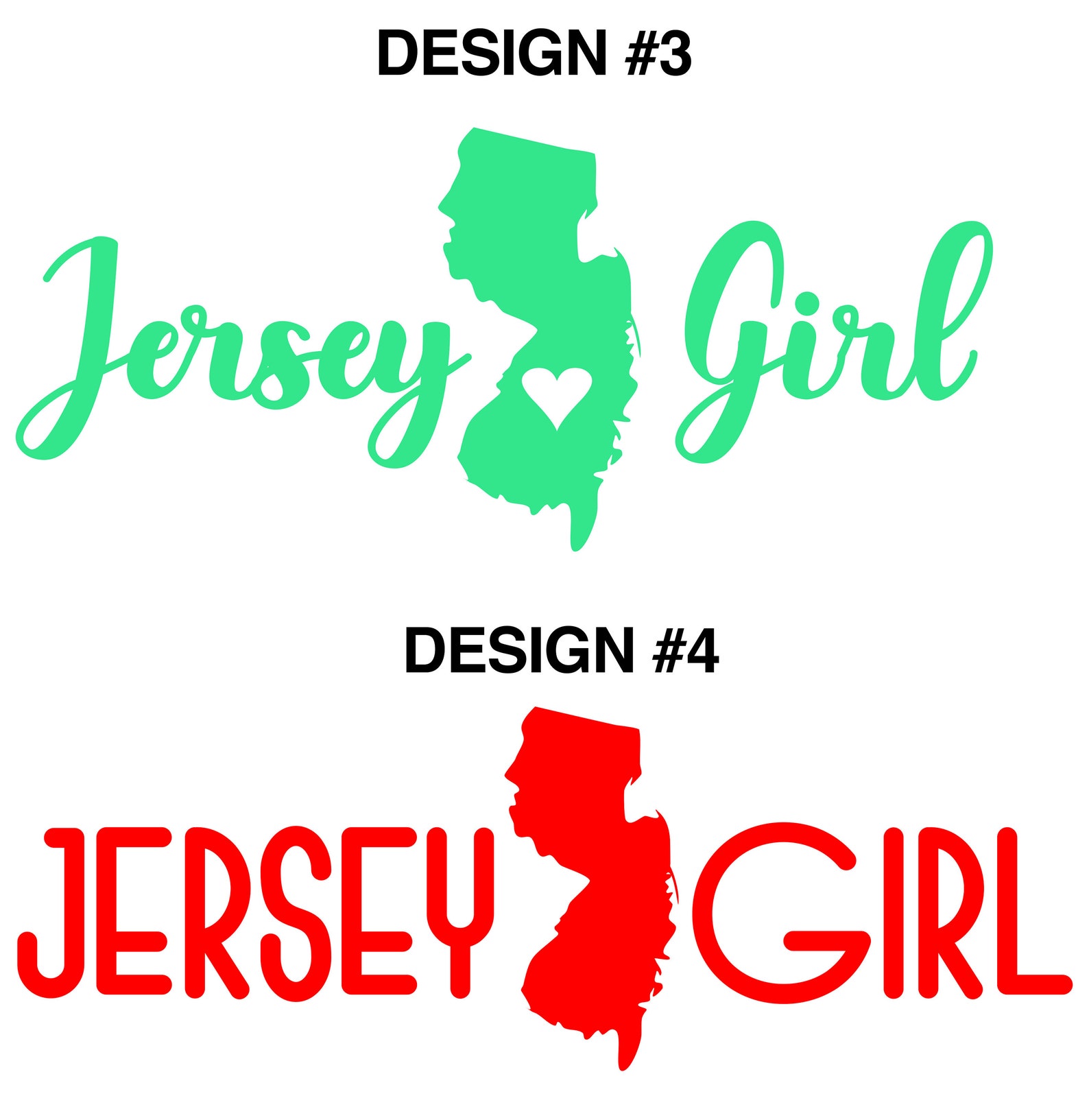 Personalized Jersey Girl Vinyl Decal • 6 Designs • Custom Vinyl Sticker ...