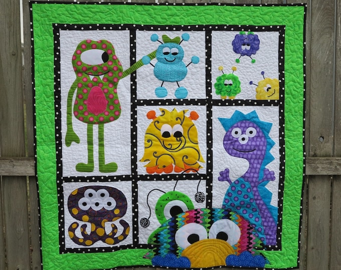 Mini Monster Quilt Pattern - Etsy Canada