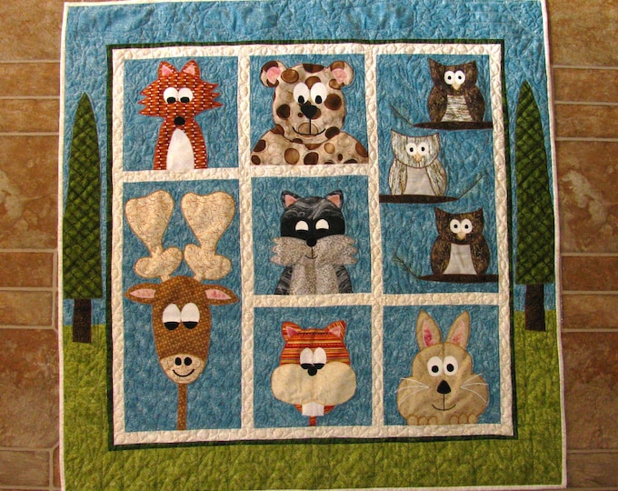 Eli's Forest Friends Quilt Pattern Paper Pattern Child Quilt Pattern - Etsy