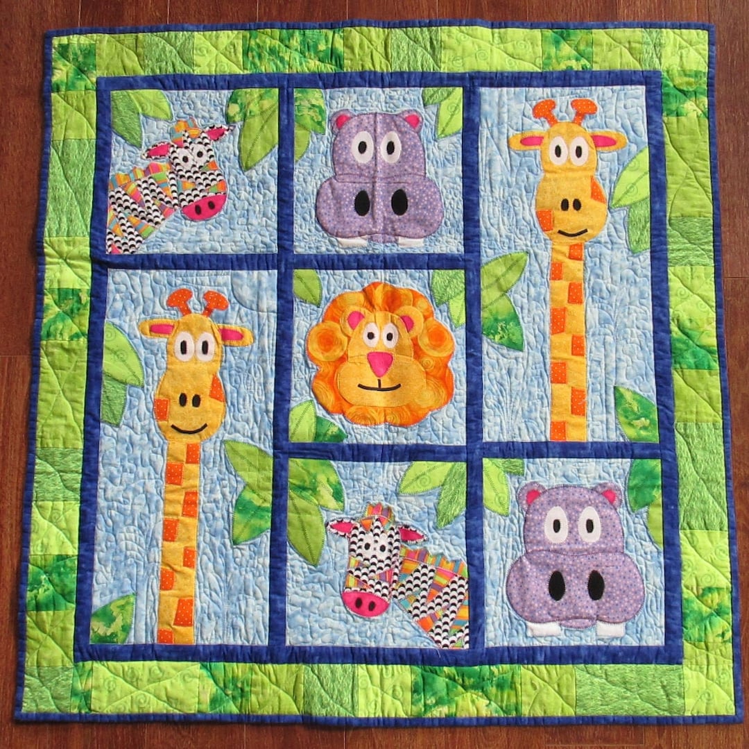 Blake's Jungle Quilt Pattern - Paper Pattern - Child Quilt Pattern - Etsy