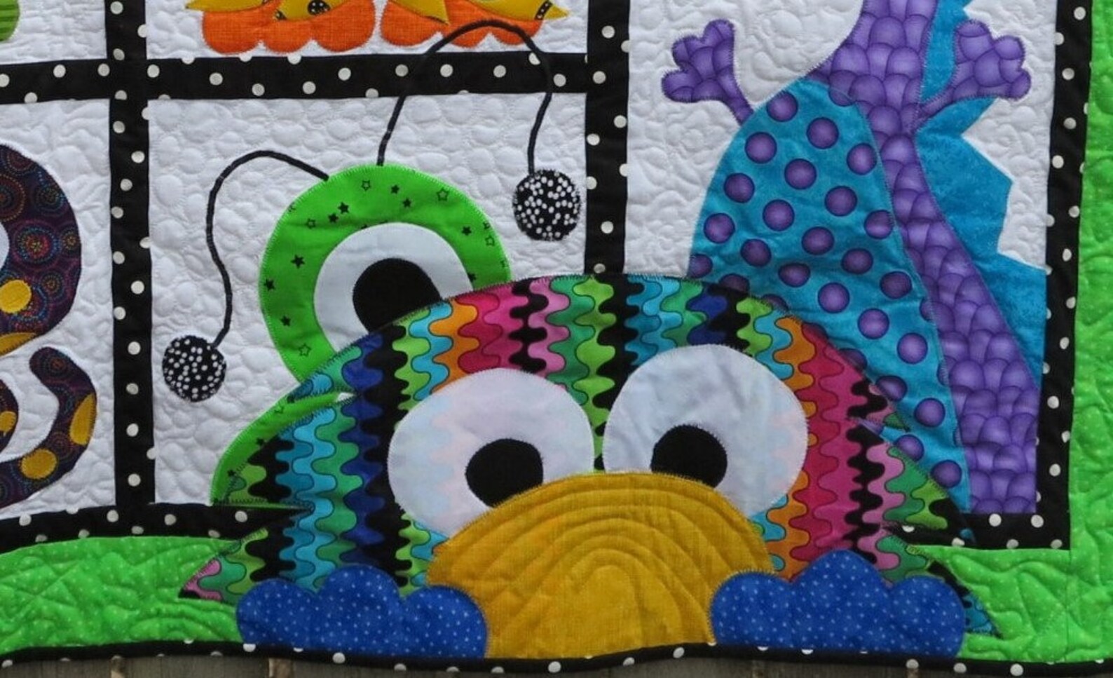 Morgan's Monster Madness Quilt Pattern - Paper Pattern - Child's Quilt ...