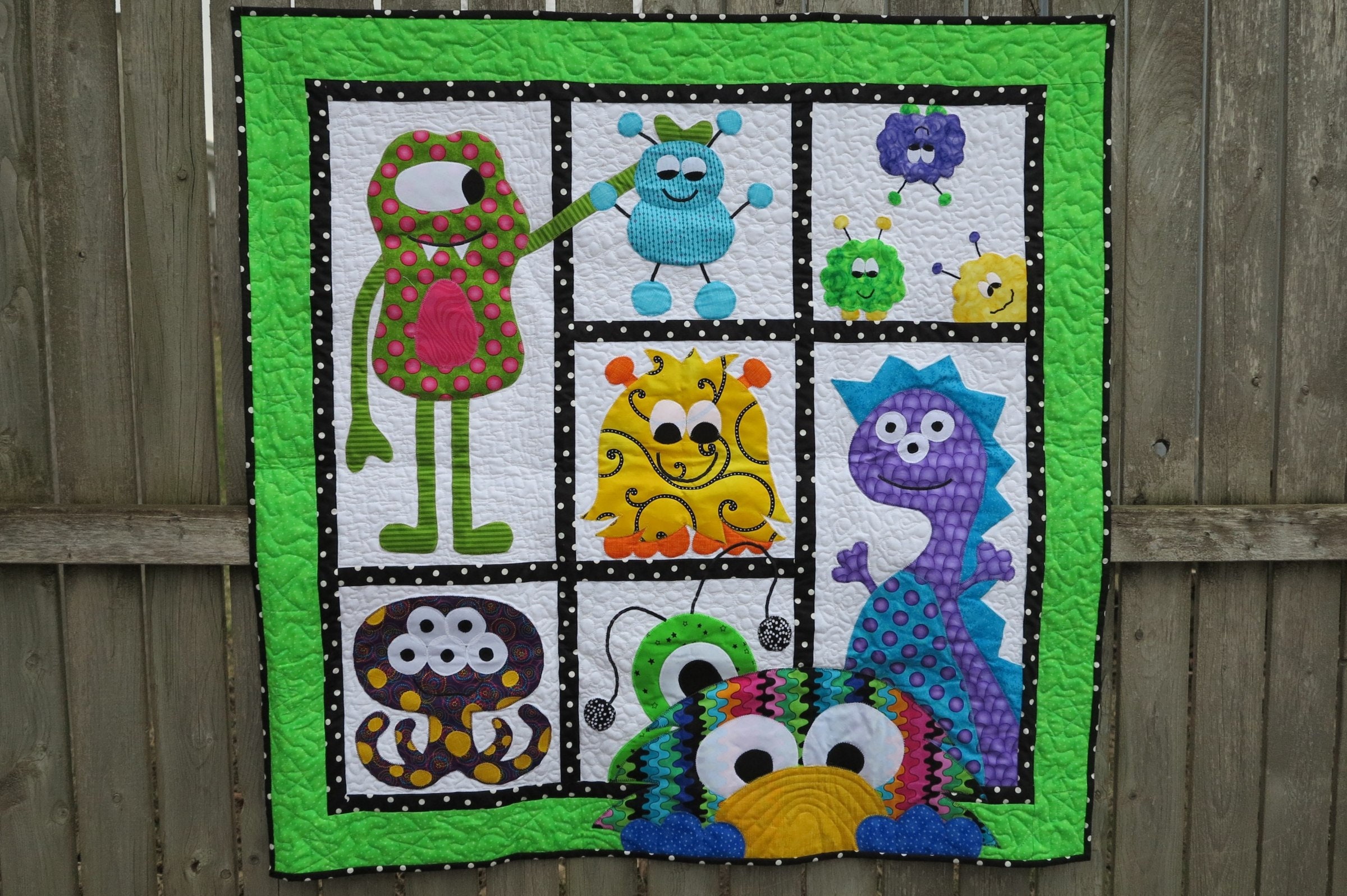 Morgan's Monster Madness Quilt Pattern Paper Pattern | Etsy