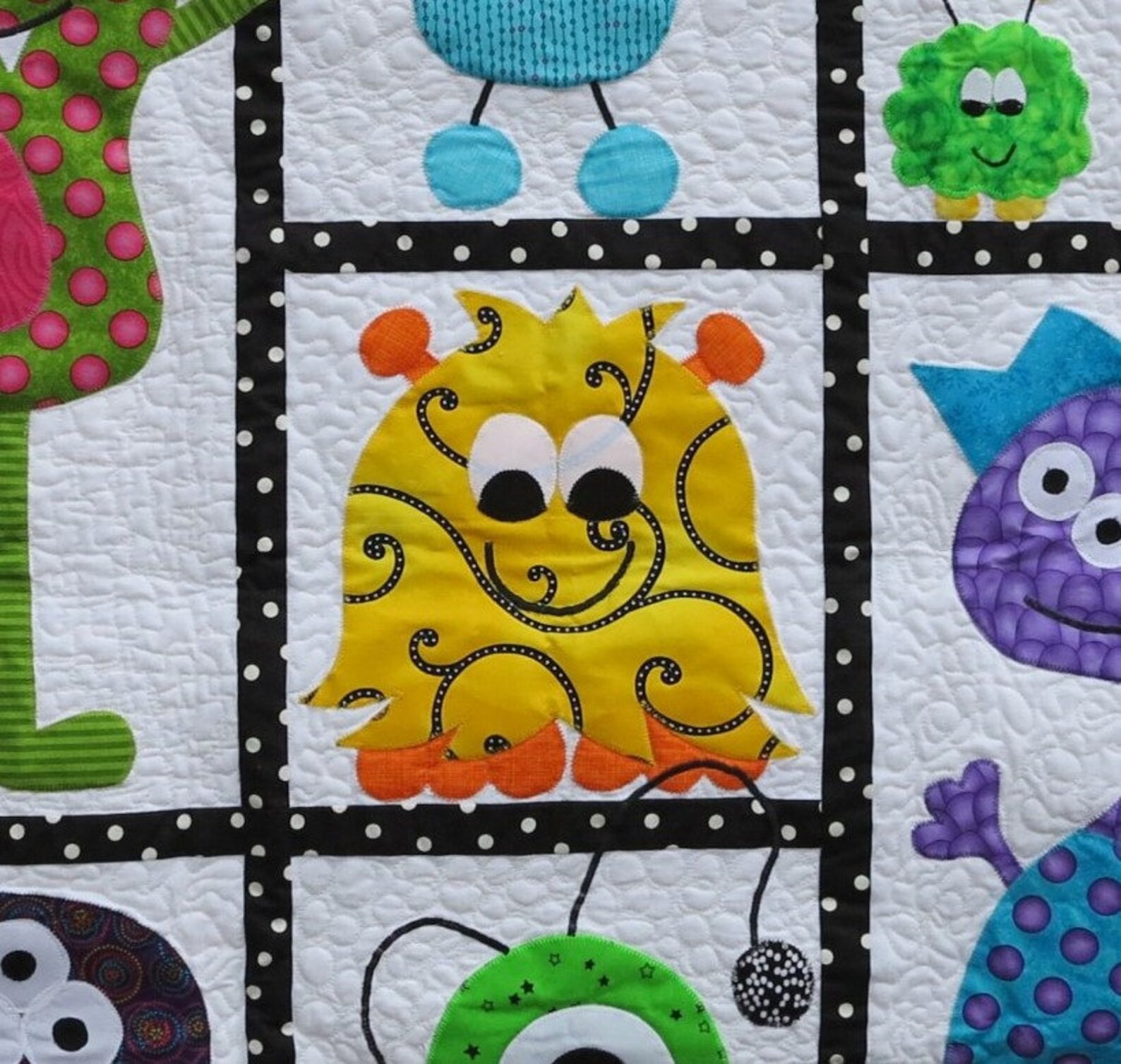 Morgan's Monster Madness Quilt Pattern - Paper Pattern - Child's Quilt ...