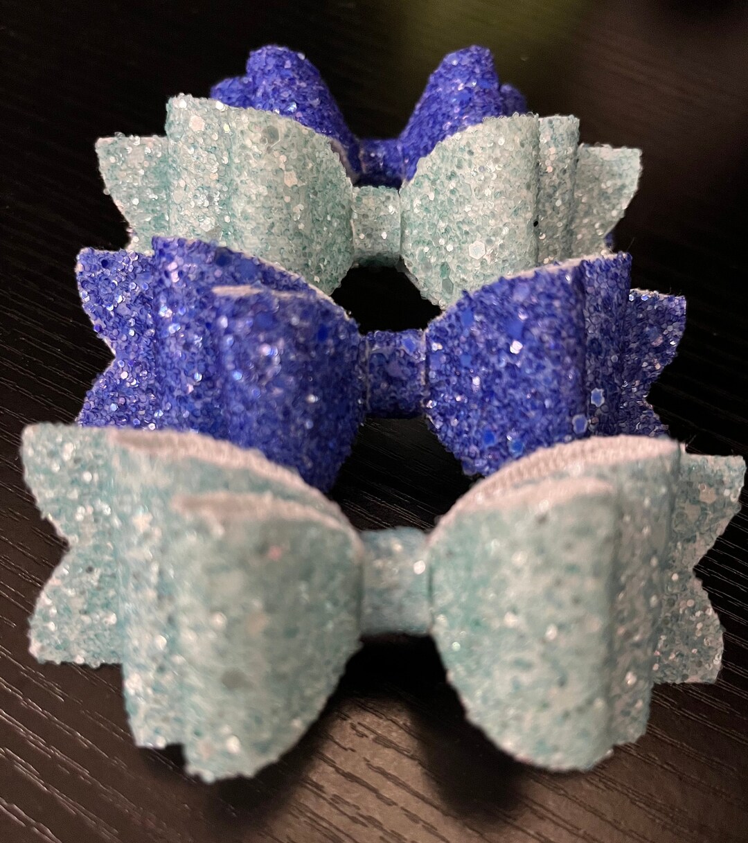 Crystal Blue / Aqua Straw Bow Toppers - Etsy