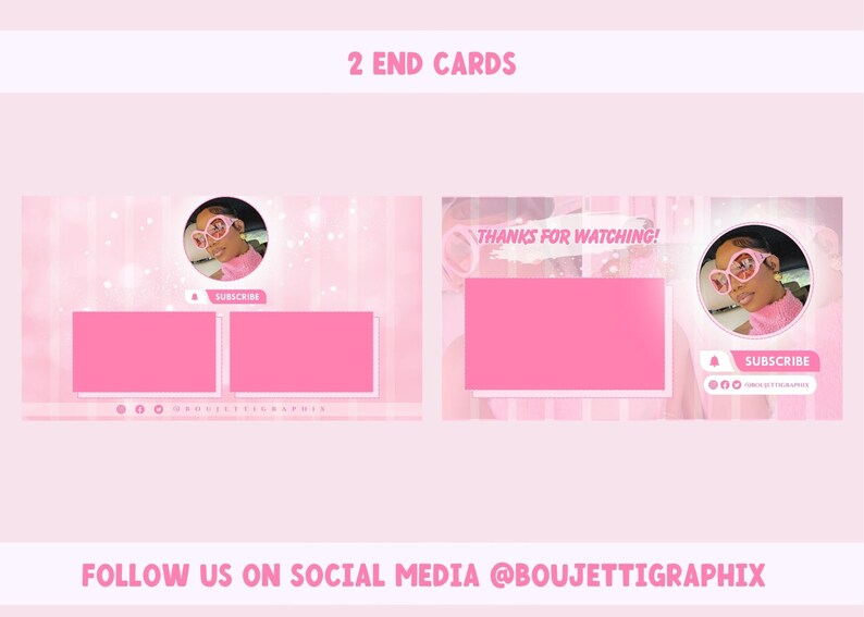 Pink Youtube Branding Kit Template Youtube Banner Youtube Intro ...