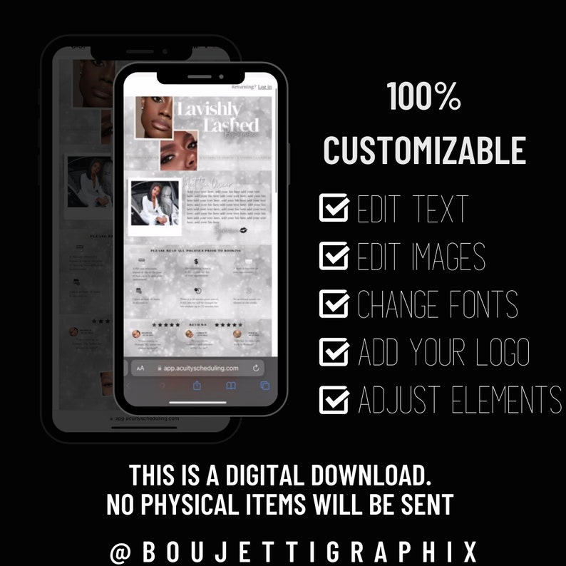 DIY Glam Acuity Scheduling Template Customizable Lash Tech - Etsy DIY Glam Acuity Scheduling Template Customizable Lash Tech - Etsy