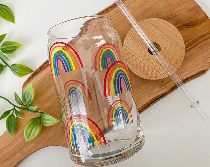 LGBT Drinkware | LGBT Rainbow Glass Cup | LGBT Pride Gift Shop | Gift ...