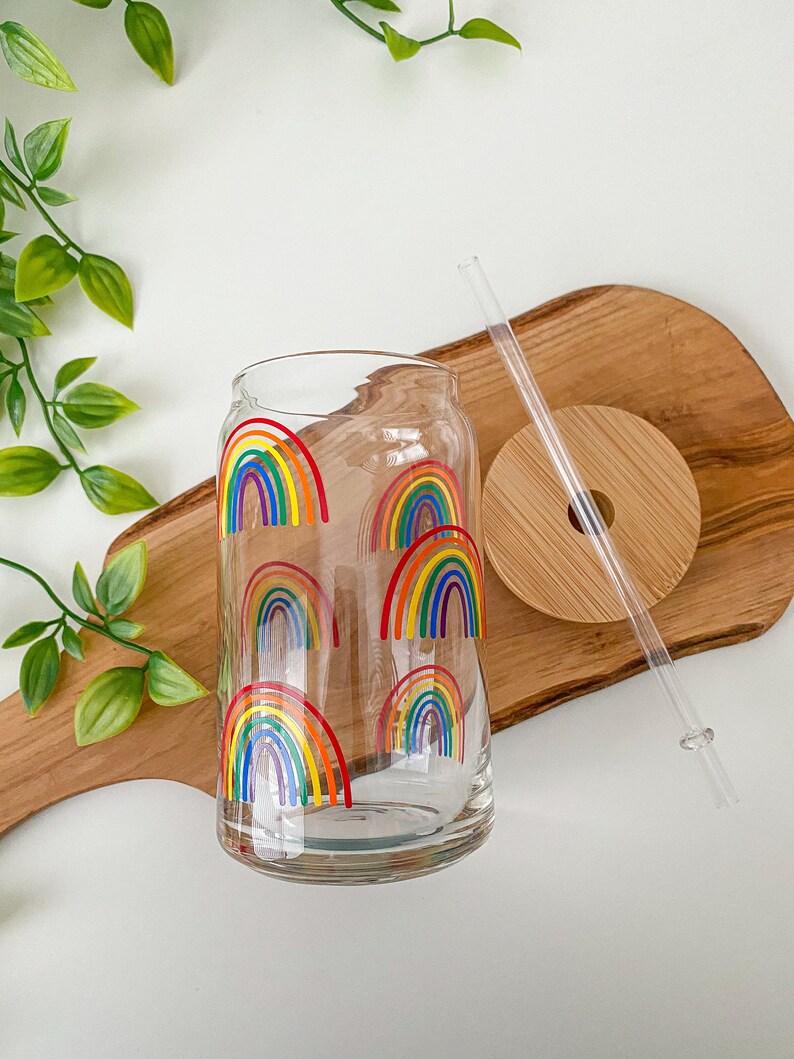 LGBT Drinkware LGBT Rainbow Glass Cup LGBT Pride Gift Shop - Etsy