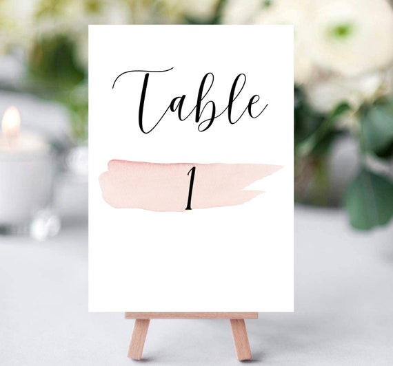 Printable Wedding Table Numbers Modern Minimalist Wedding | Etsy