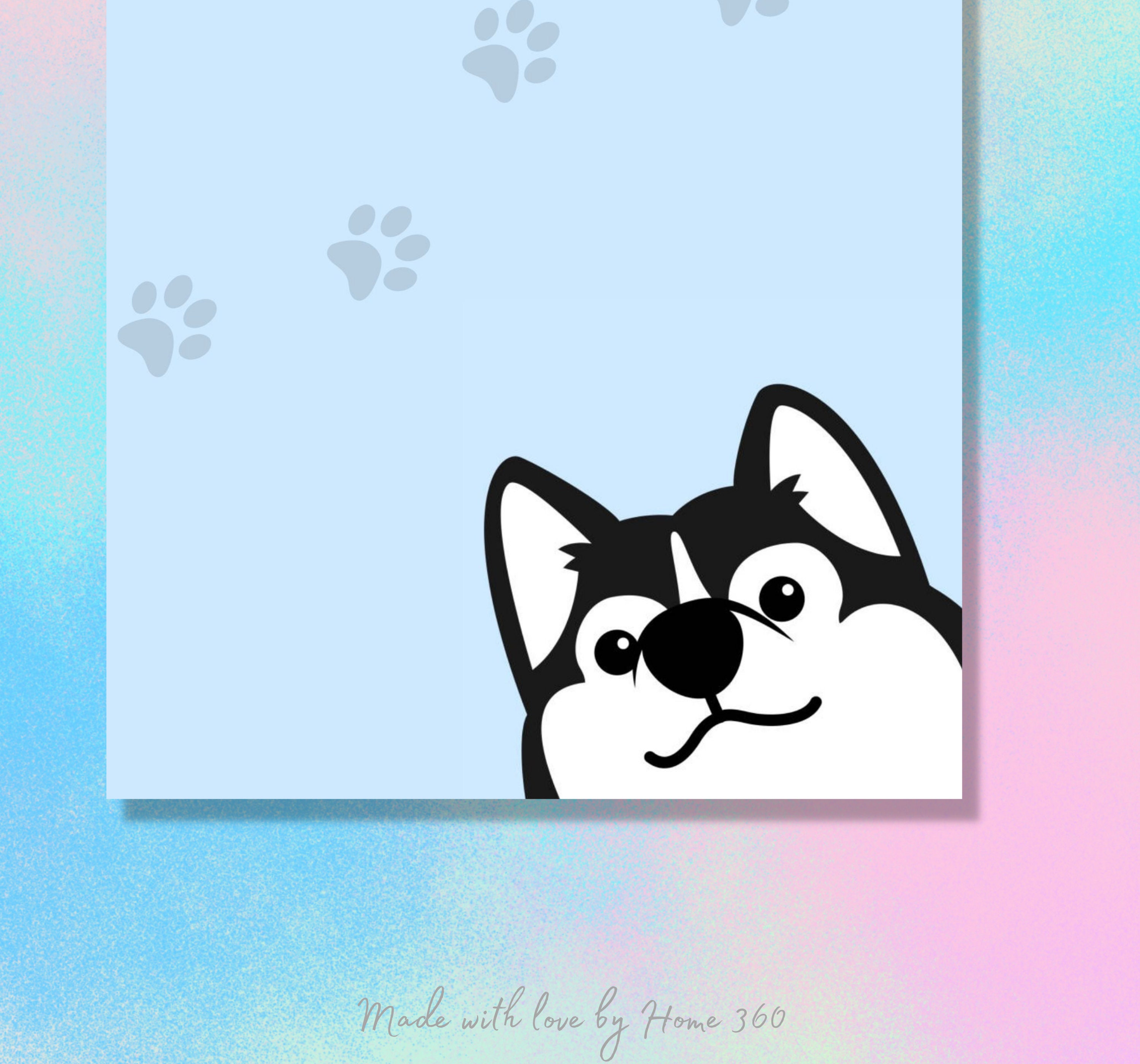 Printable Stationary With Husky | Paper for Kids | Cute Letter Writing ...
