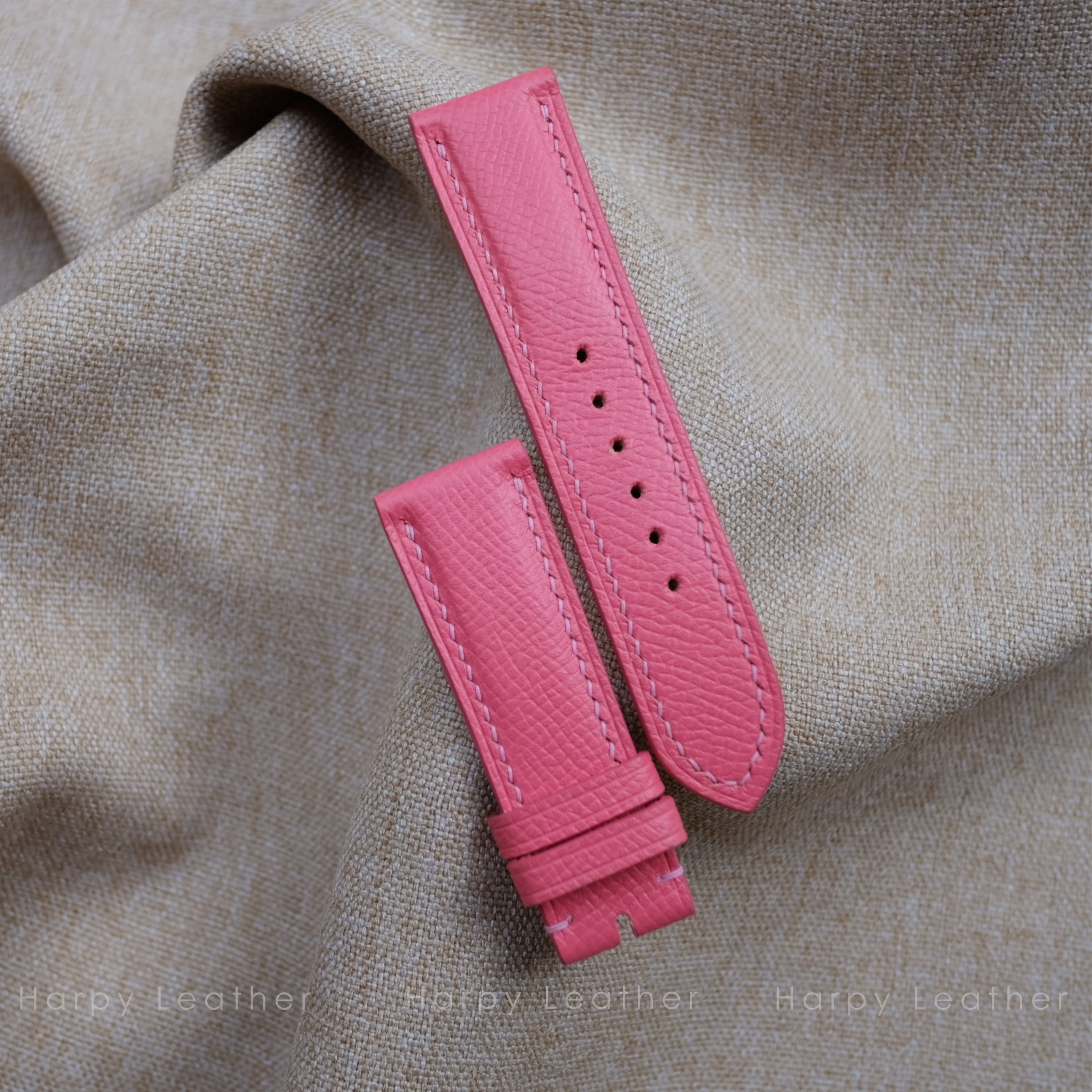 Pink Watch Strap Handmade Leather Watch Straps 14mm 16mm | Etsy