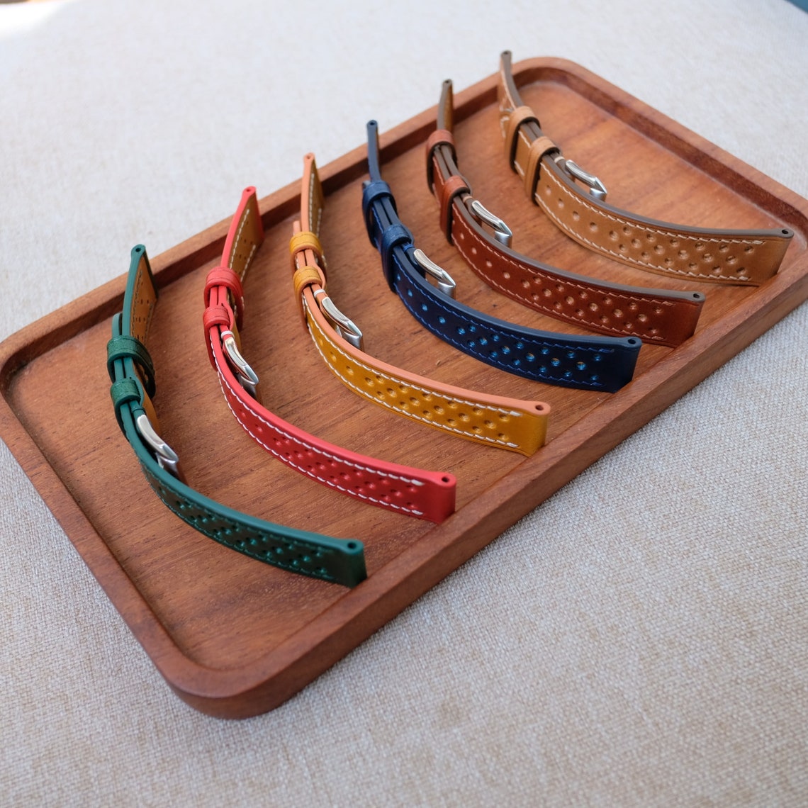 Racing Rally Green Leather Watch Strap 17mm 18mm 19mm 20mm - Etsy