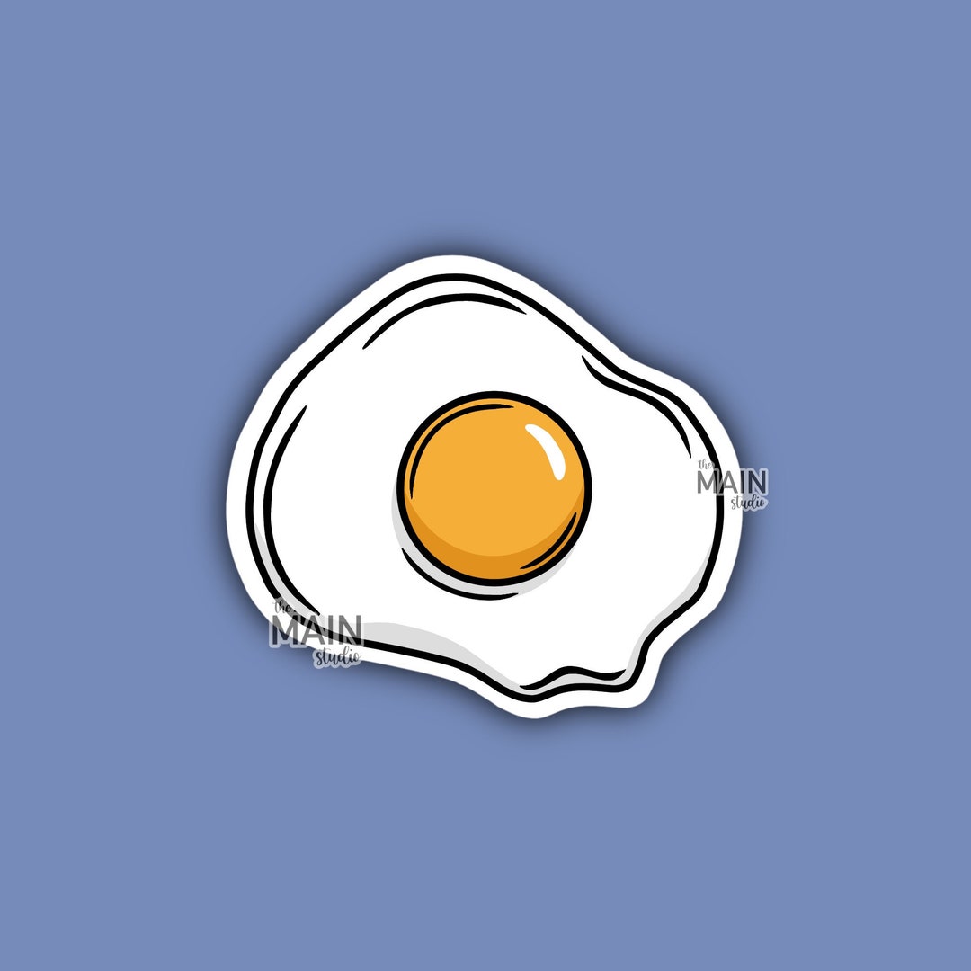 Fried Egg Vinyl Sticker - Etsy