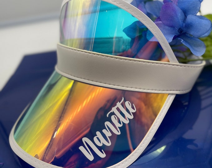 Personalized Sun Visor Face Visor sun Visors Hats Plastic Clear UV ...