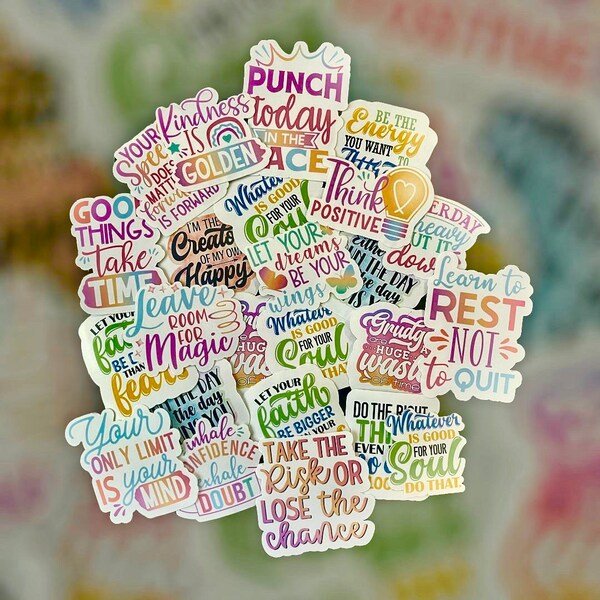 Motivational Quotes Stickers - Etsy