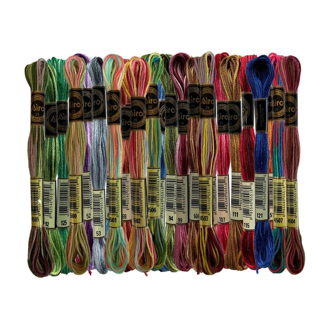 Color Variations Embroidery Floss Pack Variegated Cross Stitch Threads ...