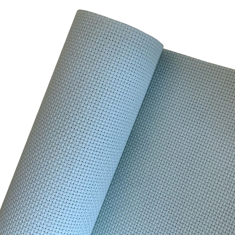 14 Count Aida Cloth Cross Stitch Embroidery Fabric, Light Blue Green - Etsy