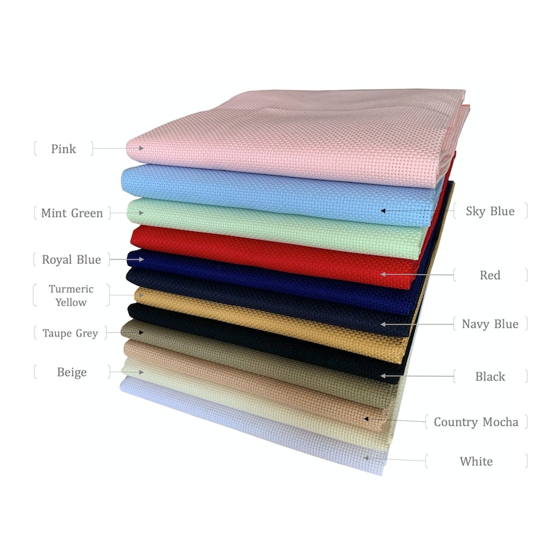 11 Count Aida Cloth Cross Stitch Embroidery Fabric, White - Etsy