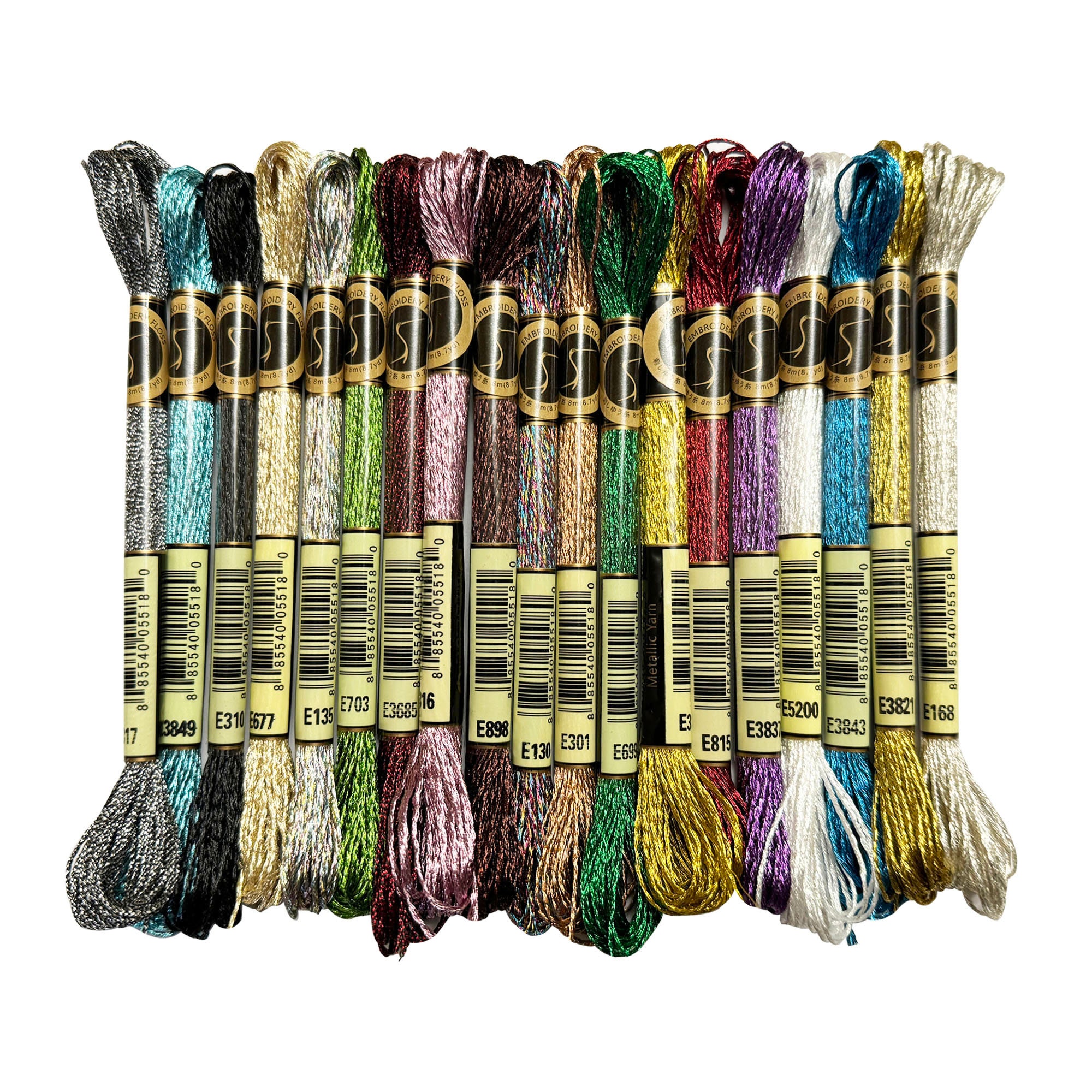 Light Effect Metallic Floss Cross Stitch Thread, 12-strand, 8.7 Yards ...