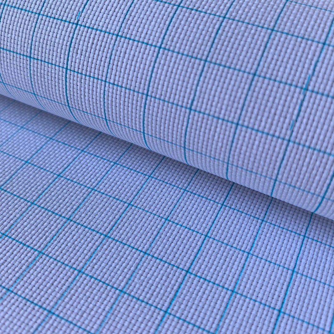 16 Count Aida Cloth: White Cotton Embroidery Fabric With Washable Grid ...